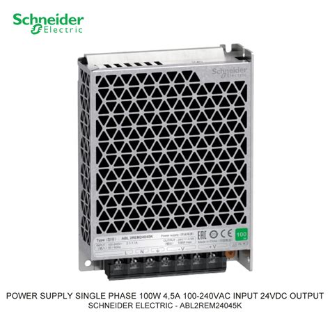 Power Supply Single Phase 100w 4 5a 100 240vac Input 24vdc Output