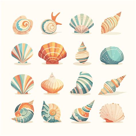 Premium Vector Thai Seashell Patterns With Natural Designs Premium Vector Thai Seashell Patterns With Natural Designs