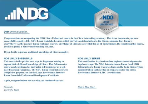 Shweta Selokar On Linkedin Ndglinux Cisconetworkingacademy Linuxcommandline Careerdevelopment