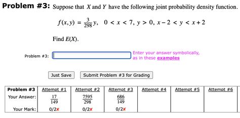Solved Problem 3 Suppose That X And Y Have The Following Chegg Com