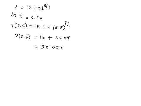 SOLVED The Velocity Of A Particle Which Moves Along The S Axis Is Given By V T