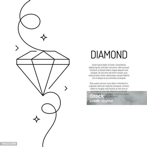 다이아몬드 아이콘의 연속 선화입니다 손으로 그린 상징 벡터 일러스트 레이 션 0명에 대한 스톡 벡터 아트 및 기타 이미지 0명 개념 결정체 Istock