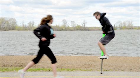 The 10 Foot Pogo Stick Super Charged Pogo Stick Jumps 10 Feet In The Air
