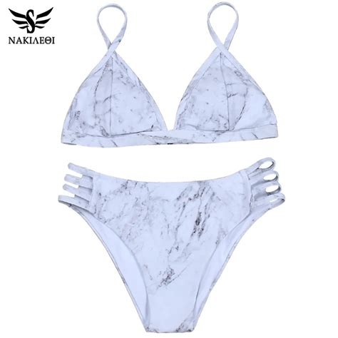 Nakiaeoi 2018 Sexy Micro Bikinis Women Push Up Swimwear Retro Swimsuit