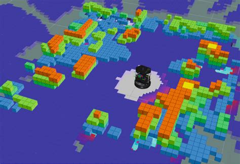 The Results Of Octomap Mapping Package That Brings Scans Back To Voxel
