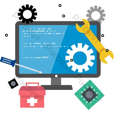 Computer Repair After Sales Repair Vector Ai Png Images Free Download Pikbest