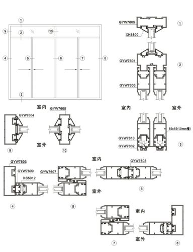 알루미늄 프로파일 76mm 슬라이딩 도어 의 고품질 알루미늄 프로파일 76mm 슬라이딩 도어