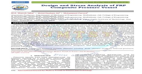 Download Pdf Design And Stress Analysis Of Frp Composite Pressure Vessel
