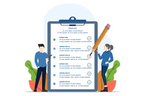 Ilustración Vectorial Concepto De Evaluación Y Evaluación Del Análisis De Mejoras Y Riesgos
