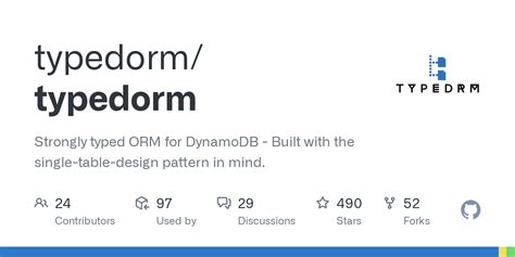 Github Typedormtypedorm Strongly Typed Orm For Dynamodb Built With The Single Table Design