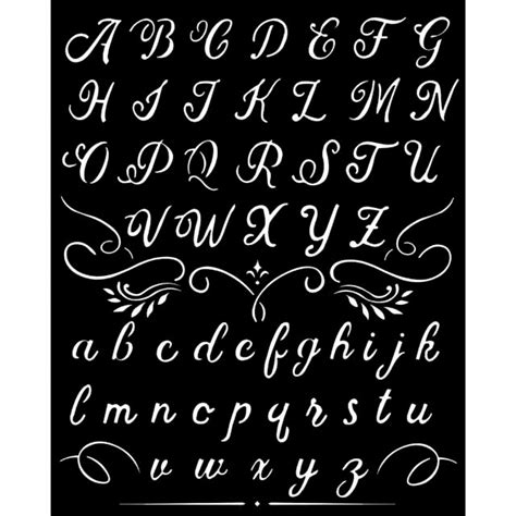 Alphabet Letter Stencils Cursive