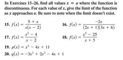 Solved In Exercises 15 26 ﻿find All Values X A Where The