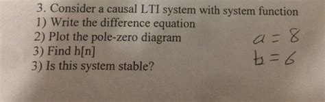 Consider A Causal LTI System With System Function Chegg
