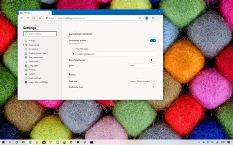 How To Show Home Button On Edge Chromium Pureinfotech