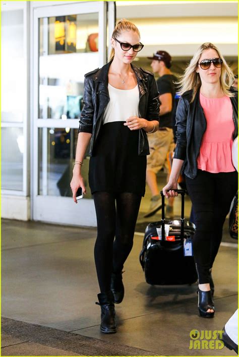 Behati Prinsloo Poses For Photo Shoot Candice Swanepoel Arrives At Lax
