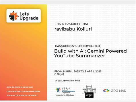 Ai Machinelearning Youtubesummarizer Letsupgrade Careergrowth