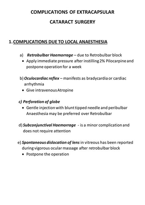 Extracapsular Cataract Extraction Docx Eye And Vision Conditions Diseases And Conditions