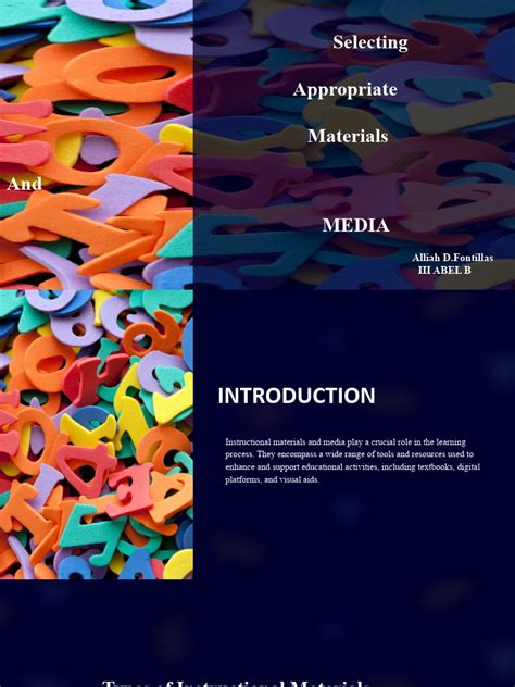 Lecting Appropriate Instructional Materials And Media Pdf