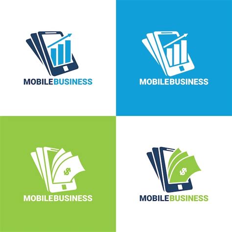 Premium Vector Set Mobile Business Logo Template Premium Vector