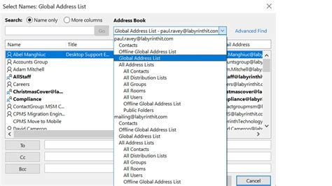 How To Get Shared Contacts Showing In Your Outlook Address Book Labyrinth Technology