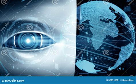 Mlp Internet Connection Controlled By Ai Robot Huminoid And Machine Learning Process Stock