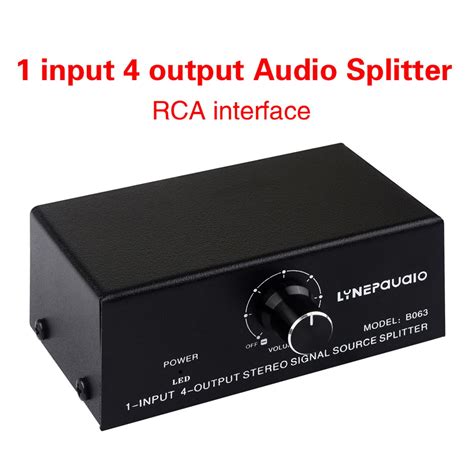 Buy Out Stereo Audio Switch With Volume Controller Composite 4 Way Selector Input Signal Source