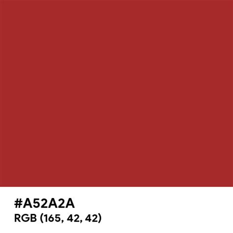 Auburn Color Hex Code Is A52a2a