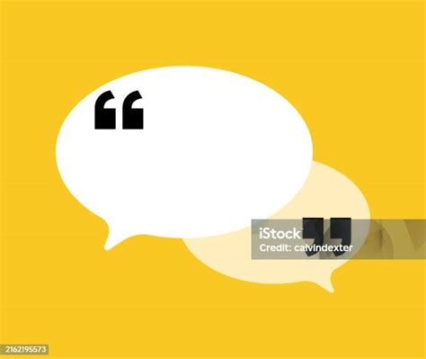 Speech Bubbles With Quotation Marks Stock Illustration Download Image Now Arguing