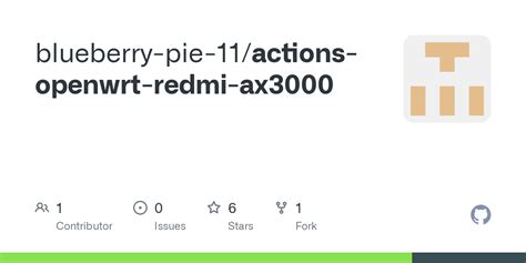 GitHub Blueberry Pie Actions Openwrt Redmi Ax