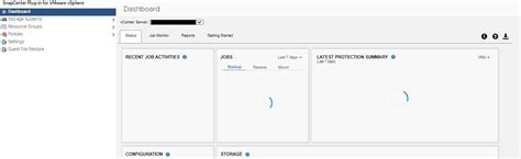 Snapcenter Vsphere Web Client Dashboard Does Not Display Jobs Netapp