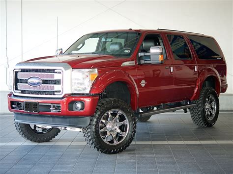 Ford Excursion Midsize Suv In Red Color