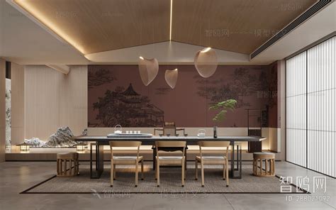 New Chinese Style Tea House 3d Model Download Model Id 288021092 1miba