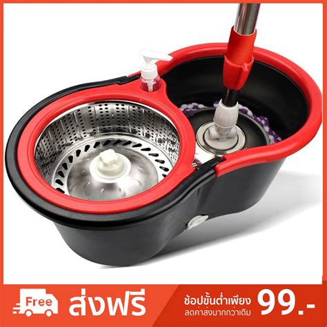 ม็อบถังปั่นไม้ม๊อบสแตนเลส หัวม๊อบสแตนเลส ไม่เป็นสนิม แถมผ้าม๊อบ 2 ผืน Shopee Thailand