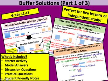 Buffer Solutions Part 1 By Teach Science And Beyond TpT