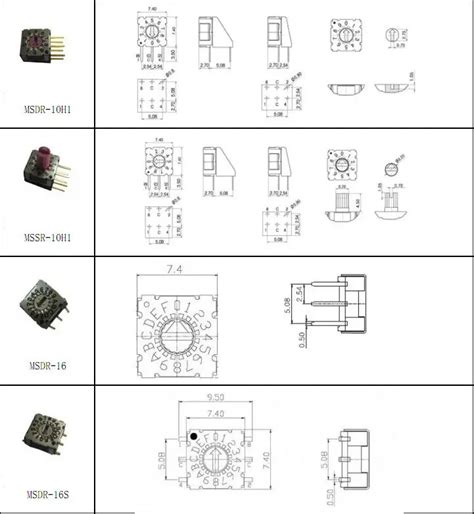 CK Rotary Smd 16 Position Dip Switch Code Slector Switch Low Profile Mini Rotary Dip Switch 10