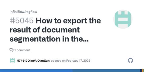 How To Export The Result Of Document Segmentation In The Knowledge Base