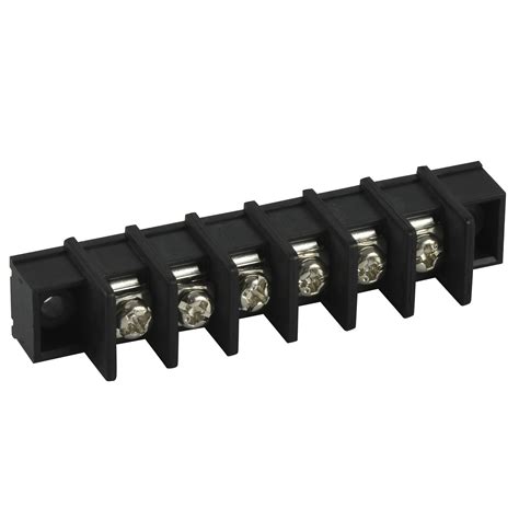 Barrier Terminal Block Black Colour 11mm With Mounting Holes Terminal Block And PCB Terminal Block