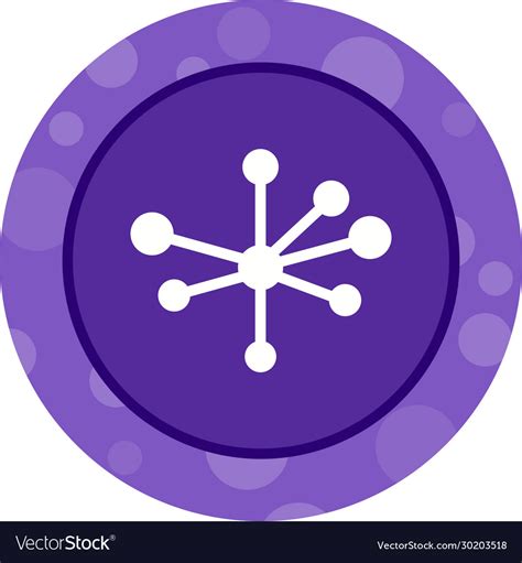 Unique Molecular Structure Glyph Icon Royalty Free Vector