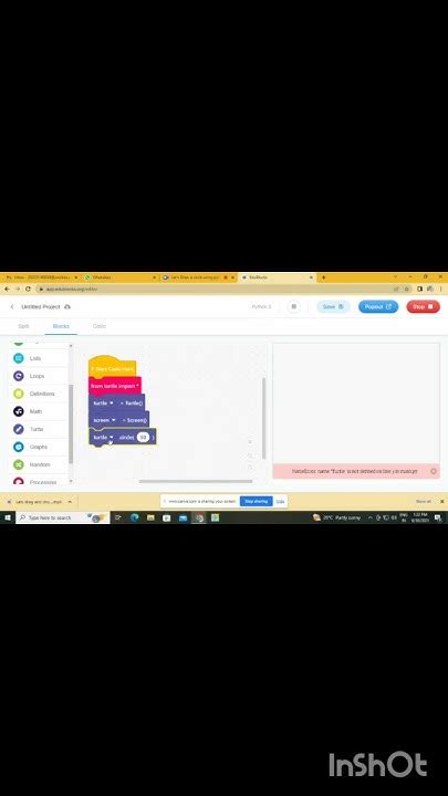 How To Create Circle In Python Edublocks Youtube