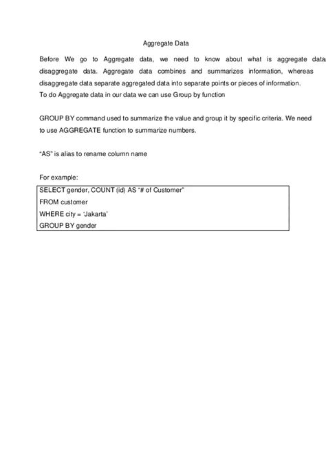 Aggregate Data Edubirdie