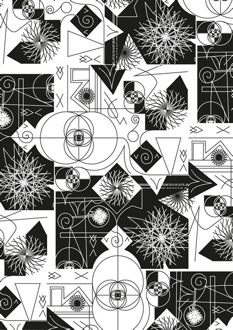 Point and Line on Plane themed original pattern design Композиция Графика Орнаменты