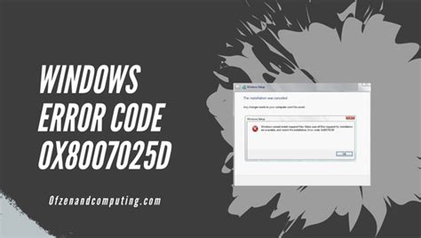 Fix Windows Error Code 0x8007025d In 2025 10 Easy Fixes