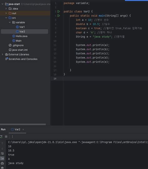Java 공부편 변수