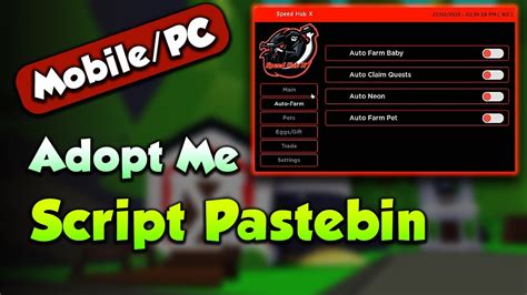 Adopt Me Script Pastebin For Mobile PC Adopt Me New Script Hack GUI YouTube
