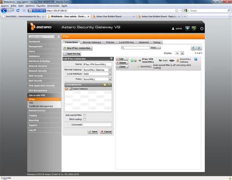 ipsec vpn with sonicwall redirecting traffic over vpn vpn site to