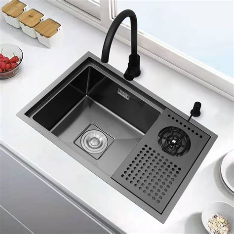 Drop In Kitchen Sink With High Pressure Cup Rinser Glass Washer