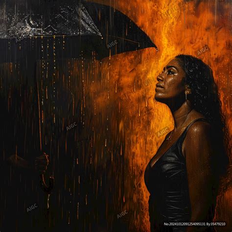 Ai创作图下雨海报 下雨天打伞的美女 视觉冲击力广告装饰画 夜雨赶路的女人 阴天雨天湿润潮湿黑色 雨中撑伞的少女 雨里打伞的女人 雨中撑伞的女孩 质感合成风 走在暴雨里的女人 雨中人物 金色