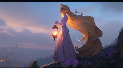 Premium Photo Rapunzel And The Light From Tangled