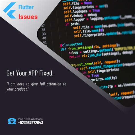 fix bugs in your flutter app by faizan coder fiverr