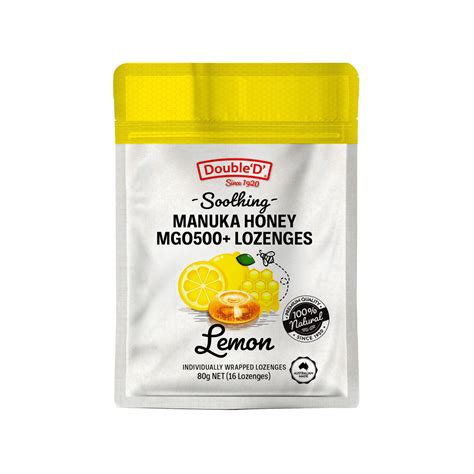 Mgo500 Manuka Honey And Lemon Lozenges 80g Double D